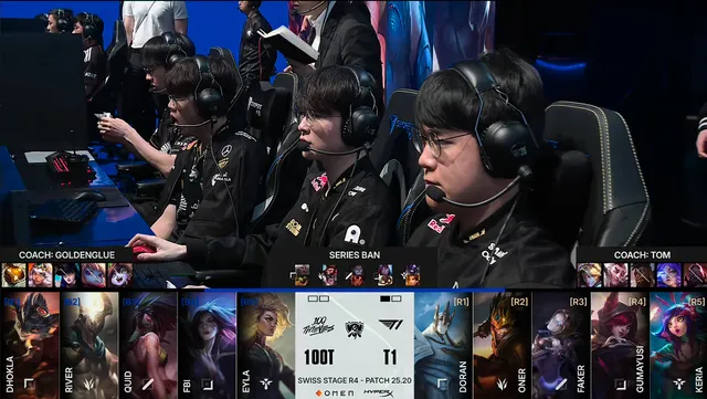 S15全球總決賽：努力半天，功虧一簣！T1零封100T，晉級下一輪 – 遊戲内參